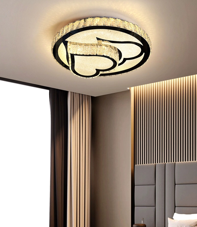 K9 Crystal LED Heart Ceiling Light, Furniture & Home Living, Lighting ...