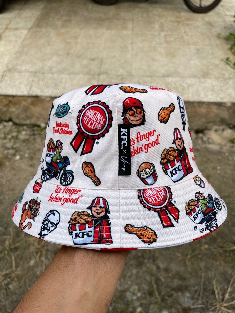 KFC x UJANG x PMC Bucket Hat 2in1, Men's Fashion, Watches & Accessories, Cap & Hats on Carousell