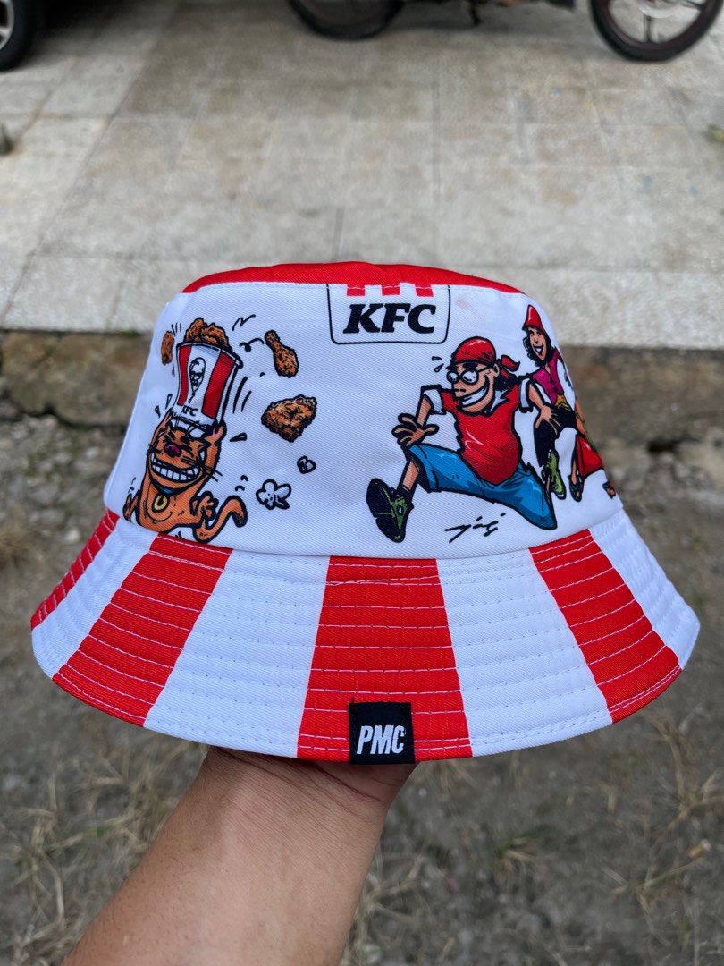 KFC x UJANG x PMC Bucket Hat 2in1, Men's Fashion, Watches & Accessories ...