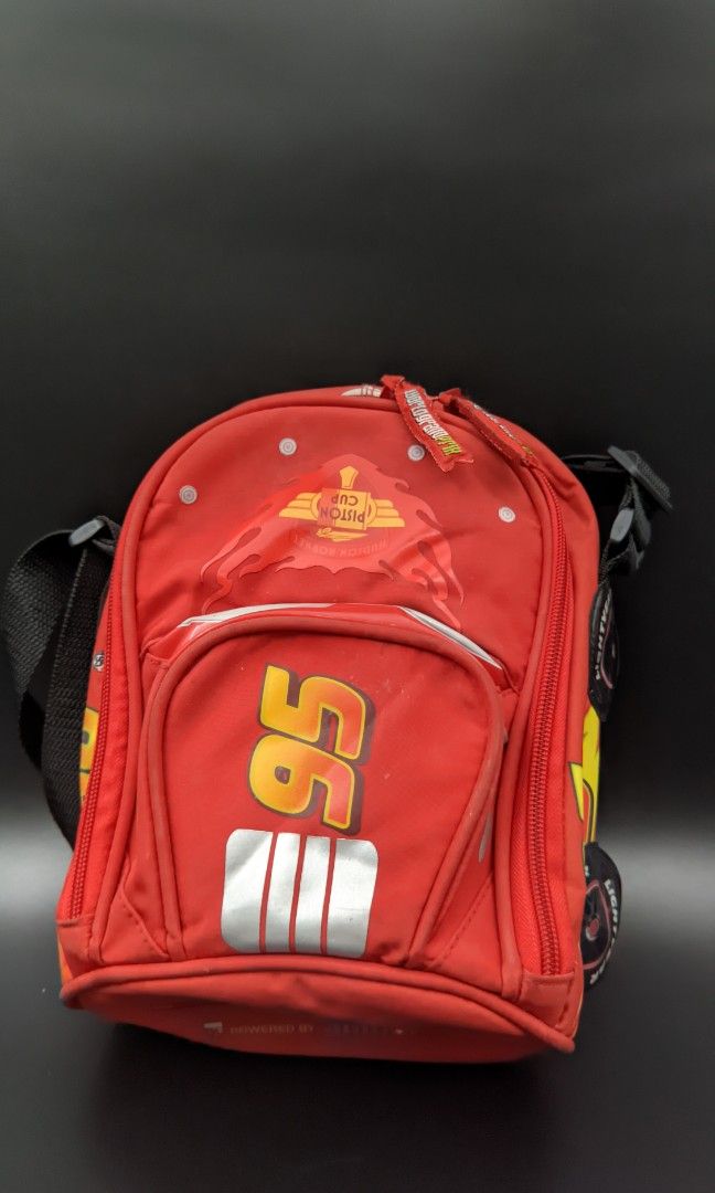 Kids Backpack Red Lightning McQueen Car Design - (First Owned), Men's ...