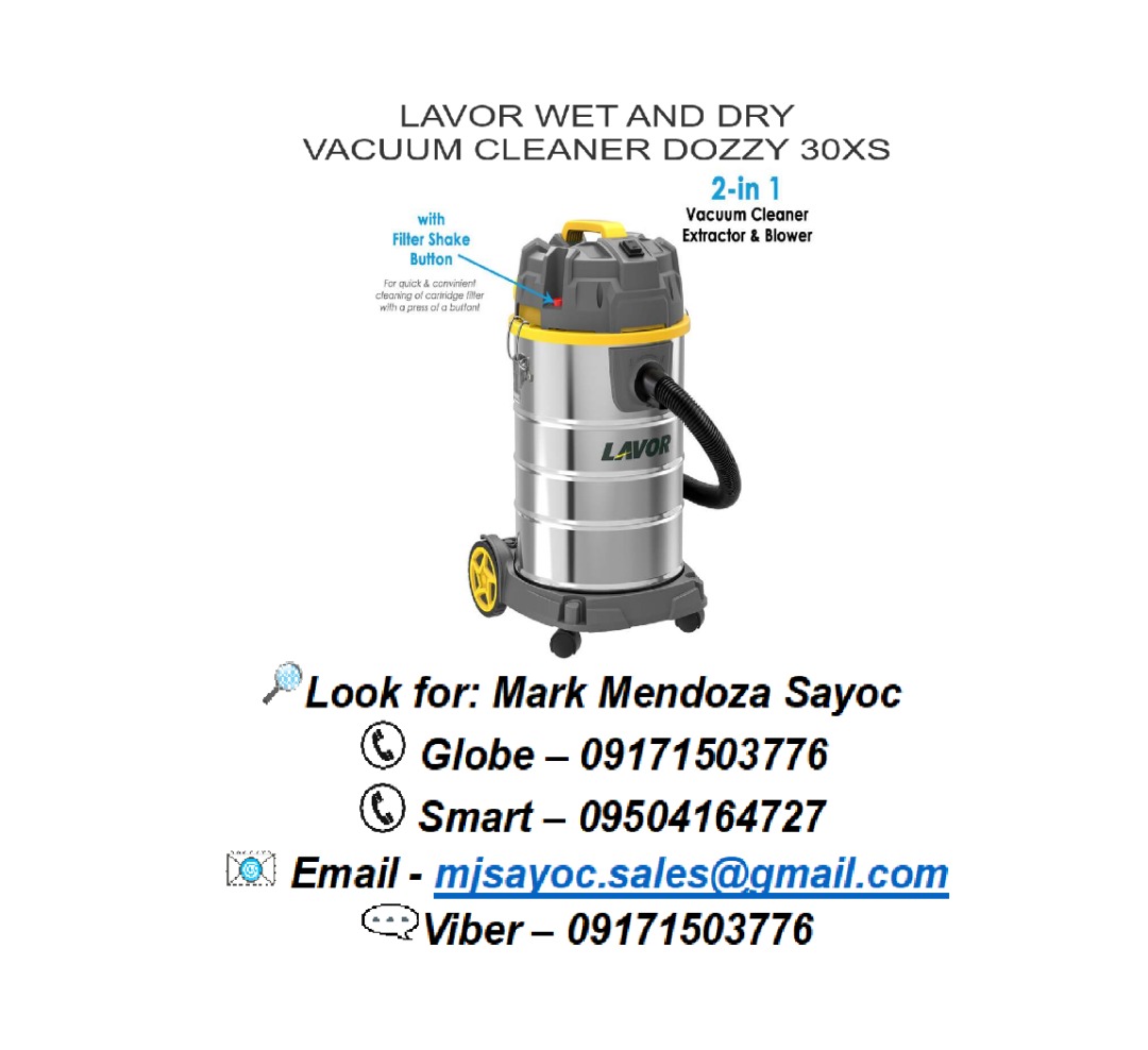 LAVOR WET AND DRY VACUUM CLEANER DOZZY 30XS, Commercial & Industrial ...