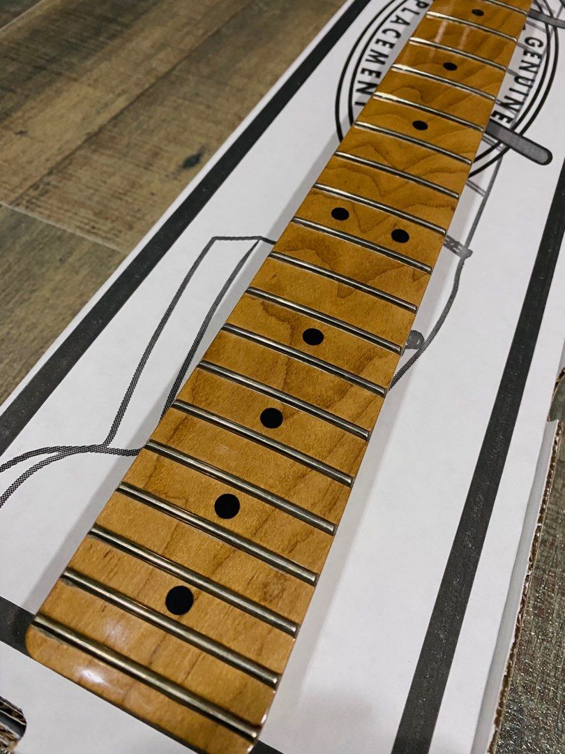 Legit Fender Telecaster roasted 1 pc. maple neck and Fender tuning pegs ...