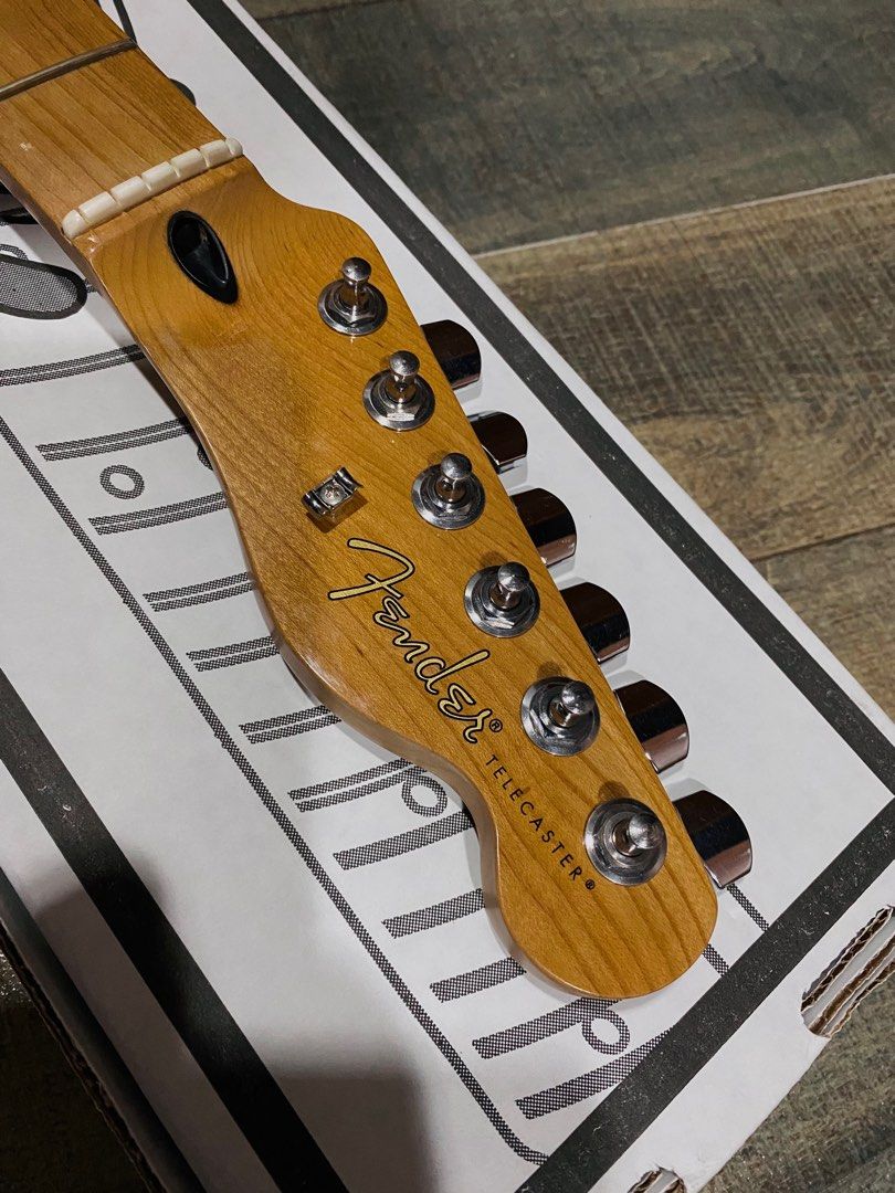 Legit Fender Telecaster roasted 1 pc. maple neck and Fender tuning pegs ...