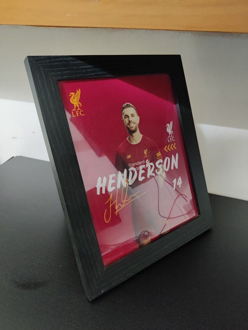 Original Liverpool FC Henderson Photo Frame, Hobbies & Toys ...