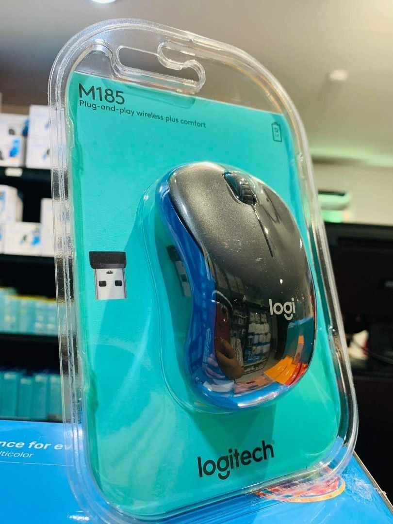 Logitech M185 Wireless Mouse Blue, Computers & Tech, Parts ...