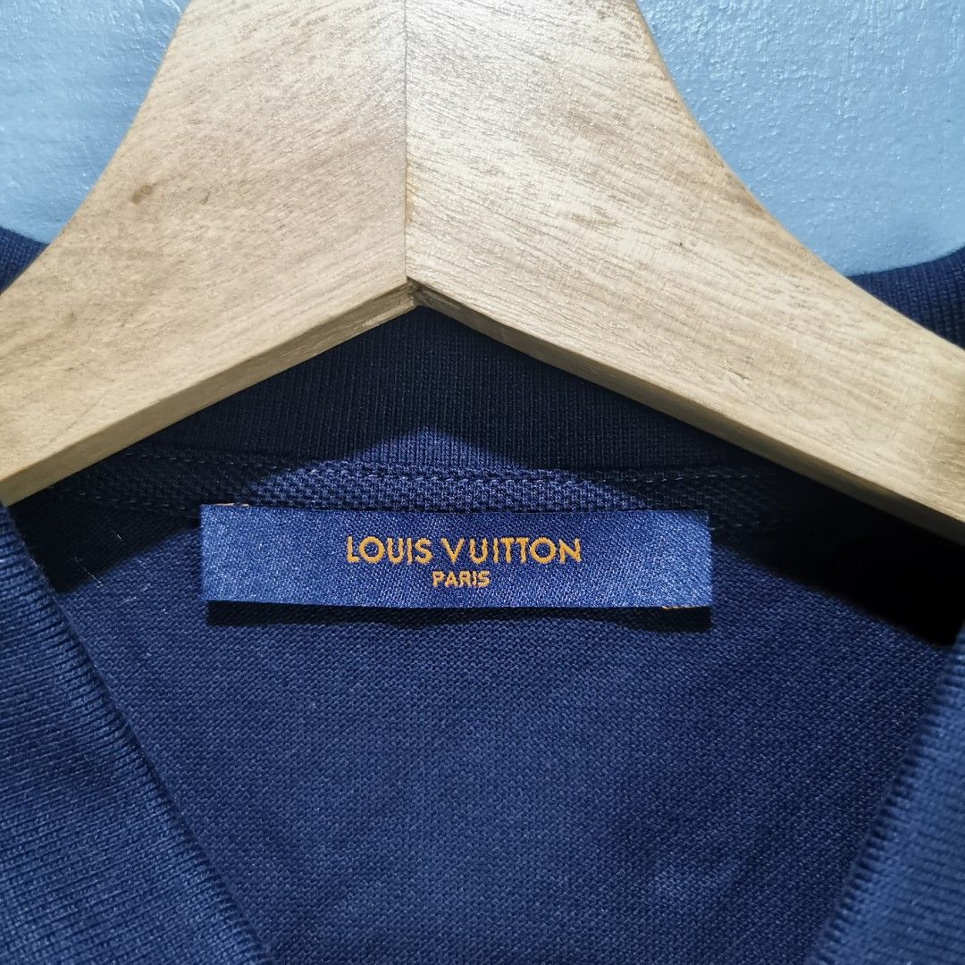 Louis Vuitton Classic Logo Polo Shirt Navy Blue, Men's Fashion, Tops ...