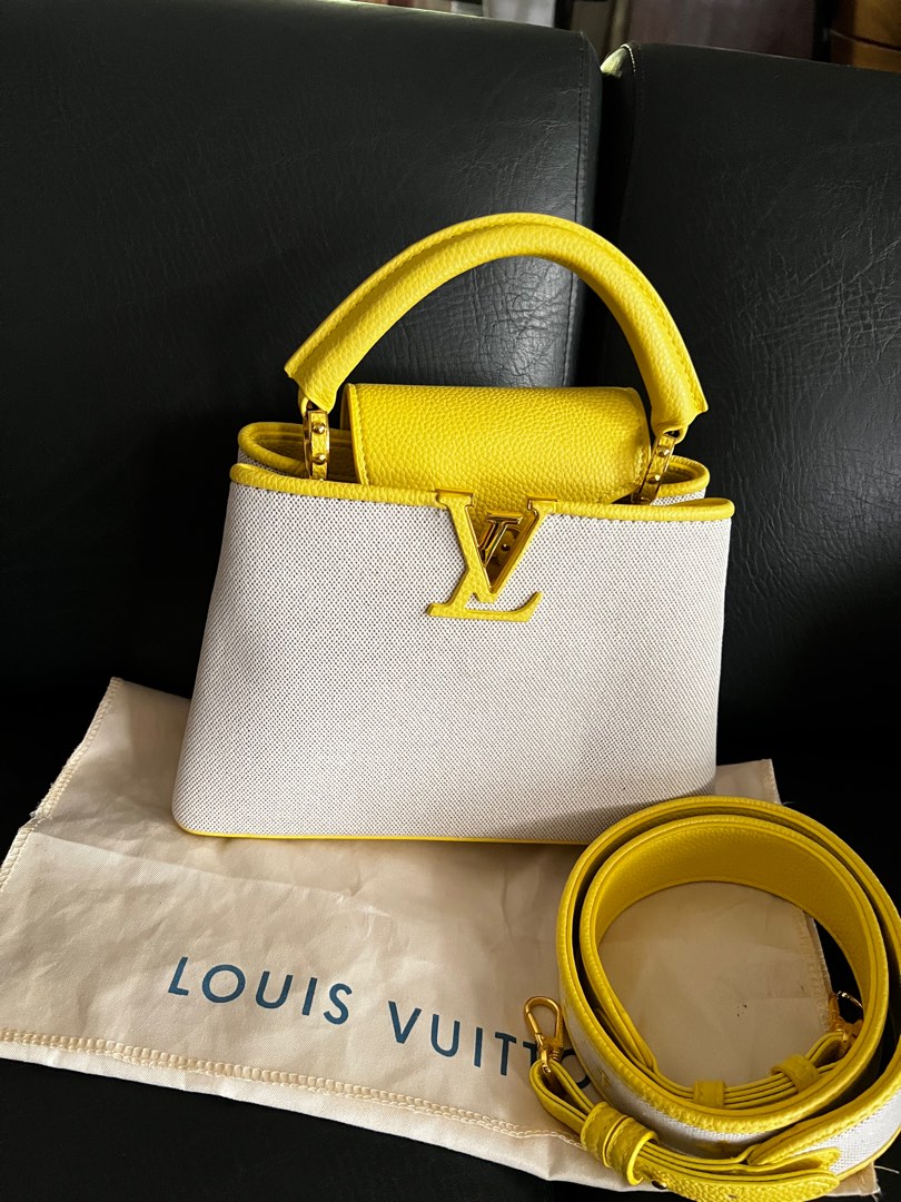 Louis Vuitton Yellow Capucines Bag, Women's Fashion, Bags & Wallets ...