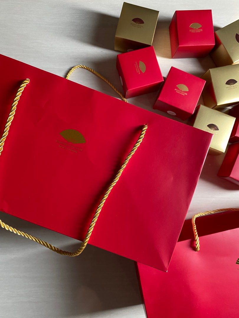 Mandarin oriental paper bags & boxes, Luxury, Accessories on Carousell
