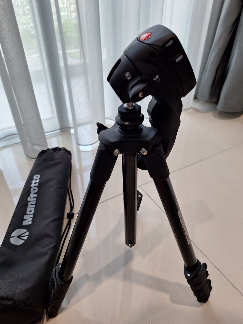Manfrotto Action Compact Aluminium Tripod, Photography, Photography ...