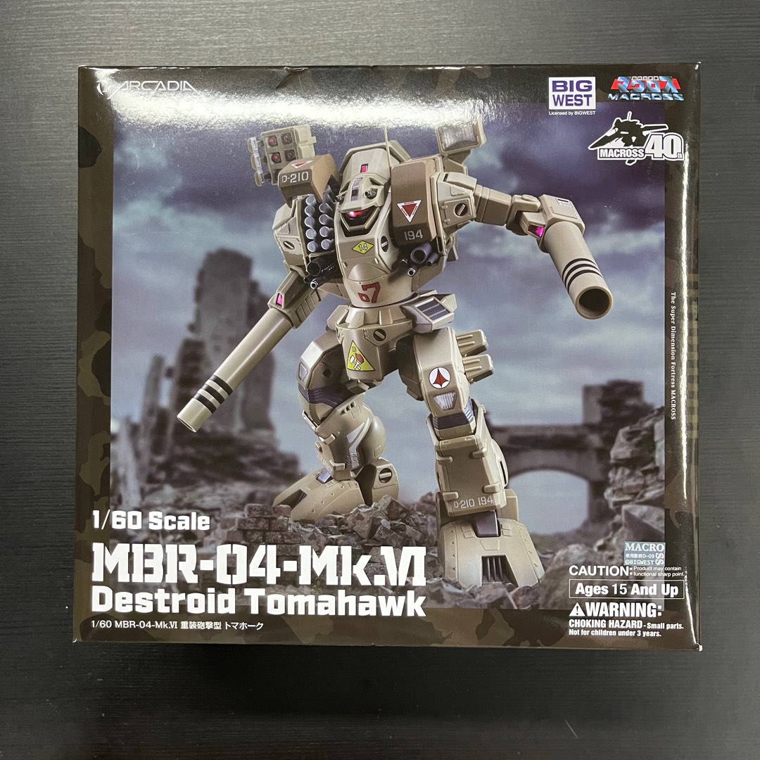 全新 日版 ARCADIA 1/60 Destroid Tomahawk 戰斧 重裝砲擊型 MBR-04-Mk.VI 超時空要塞 Macross 新版, 興趣及遊戲, 玩具 & 遊戲類 ...