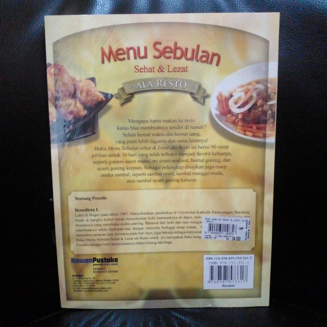 Menu sebulan sehat lezat ala resto, Buku & Alat Tulis, Majalah ...