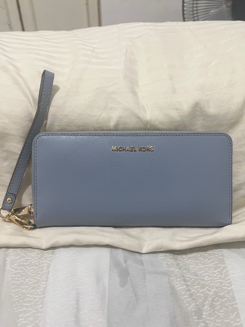 Michael Kors Long wallet BLUE, Women's Fashion, Bags & Wallets, Wallets ...