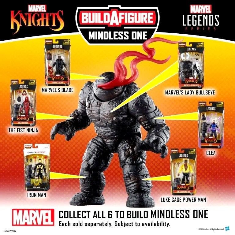 MISB Marvel Legends Knights Mindless One Wave Daredevil The Fist Ninja ...