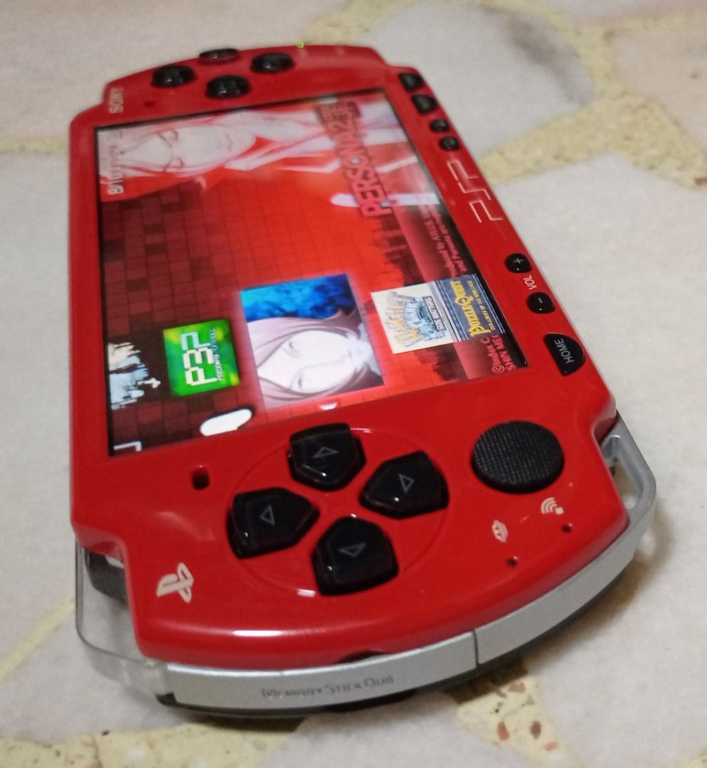 Modded PSP 2000 Gundam Neon Red for Sale, Video Gaming, Video Game ...