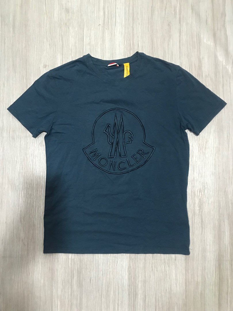 Moncler Big Logo Embroidered, Men's Fashion, Tops & Sets, Tshirts ...