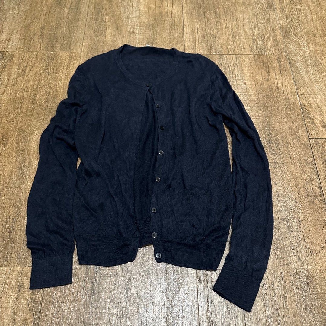 MUJI linen knit washable cardigan, Women's Fashion, Coats, Jackets and ...