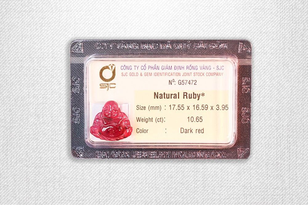 Natural Dark Red Ruby Feng Shui Smilling Happy Good Luck Statue G57472 ...