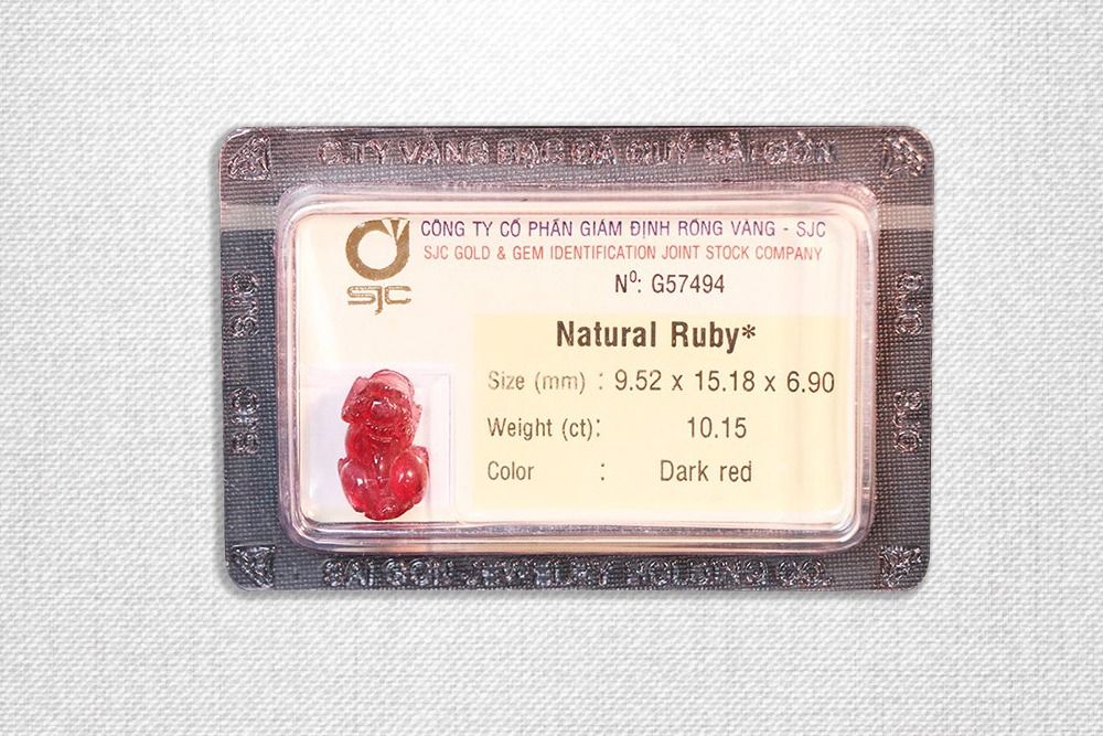 Natural Dark Red Ruby Feng Shui Wealthy Good Luck Attract Pixiu G57494 ...