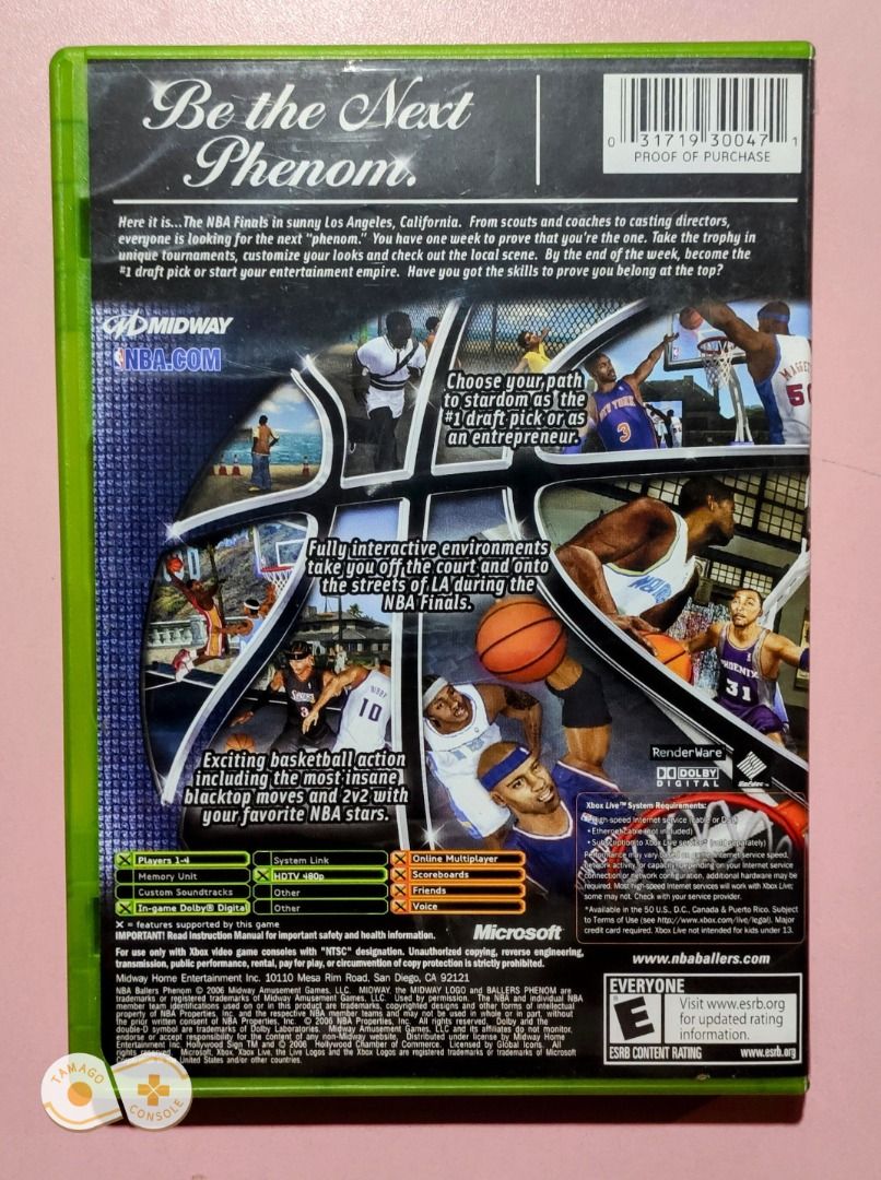NBA Ballers Phenom - [OG XBOX Game] [NTSC / ENGLISH Language] [CIB ...