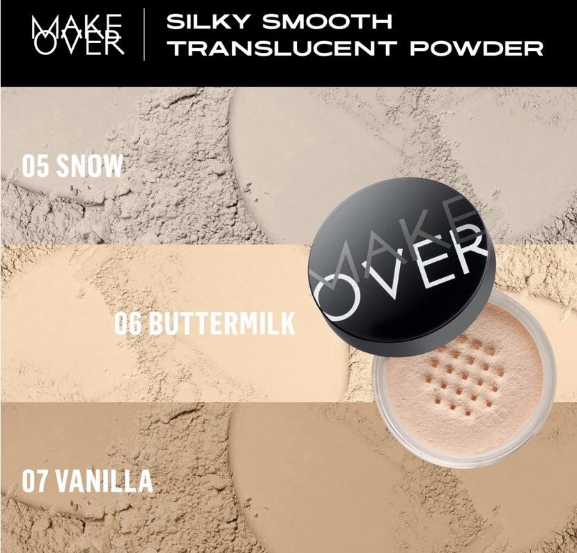 (NEW) Makeover Translucent Powder silky smooth shade Buttermilk / Bedak ...