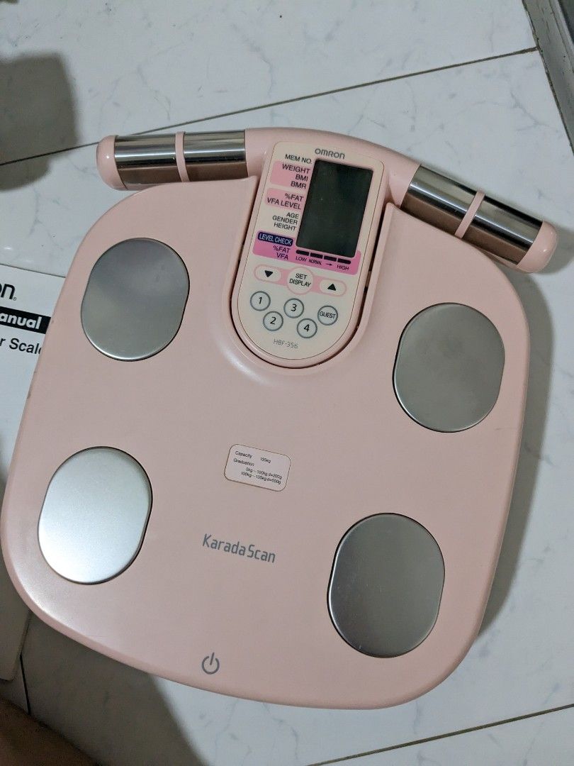 Omron Body Fat Analyzer Scale Model Hbf 356 Health And Nutrition Health Monitors And Weighing