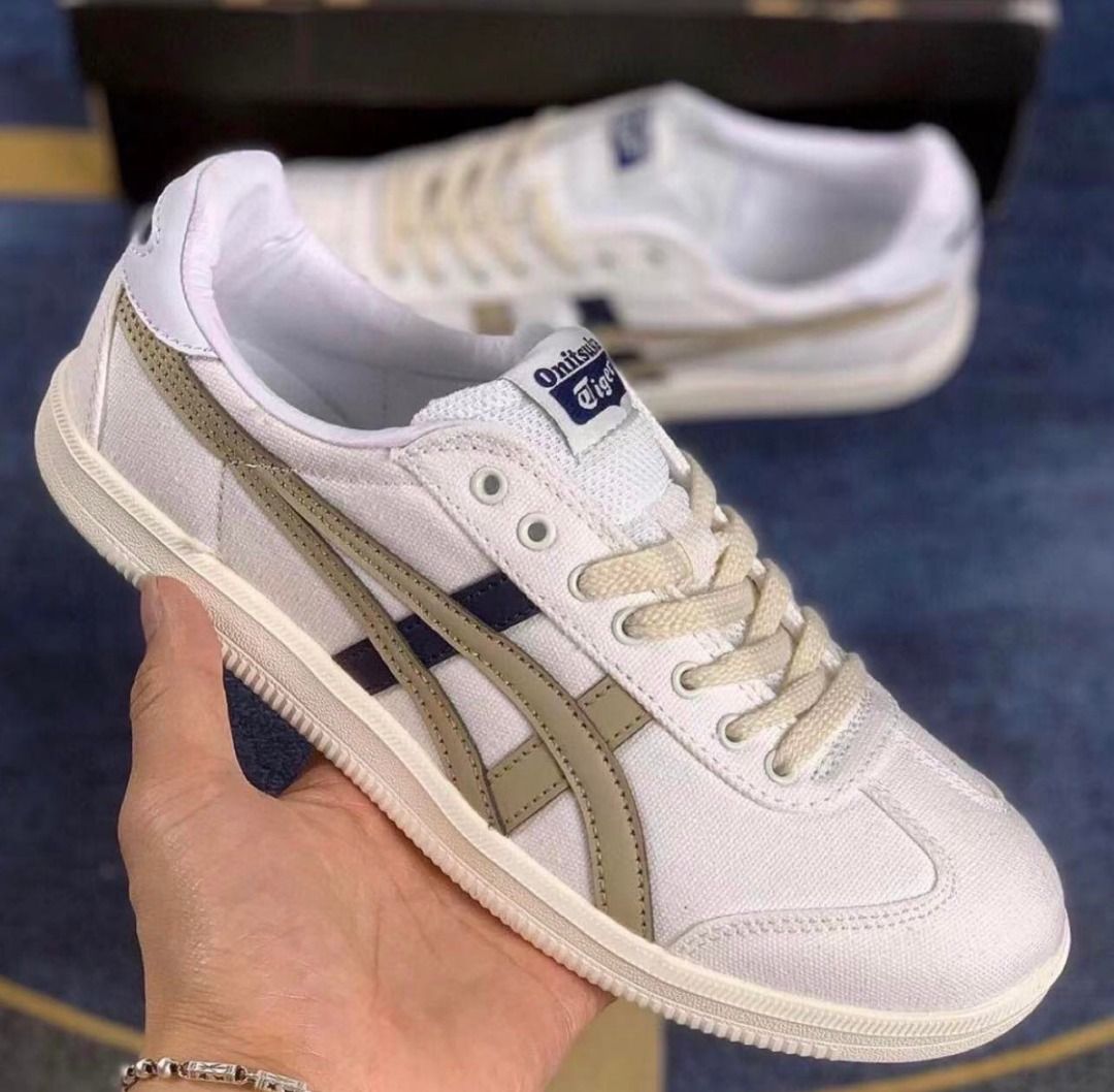 Onitsuka Tiger Tokuten White Beige Black, Women's Fashion, Footwear ...