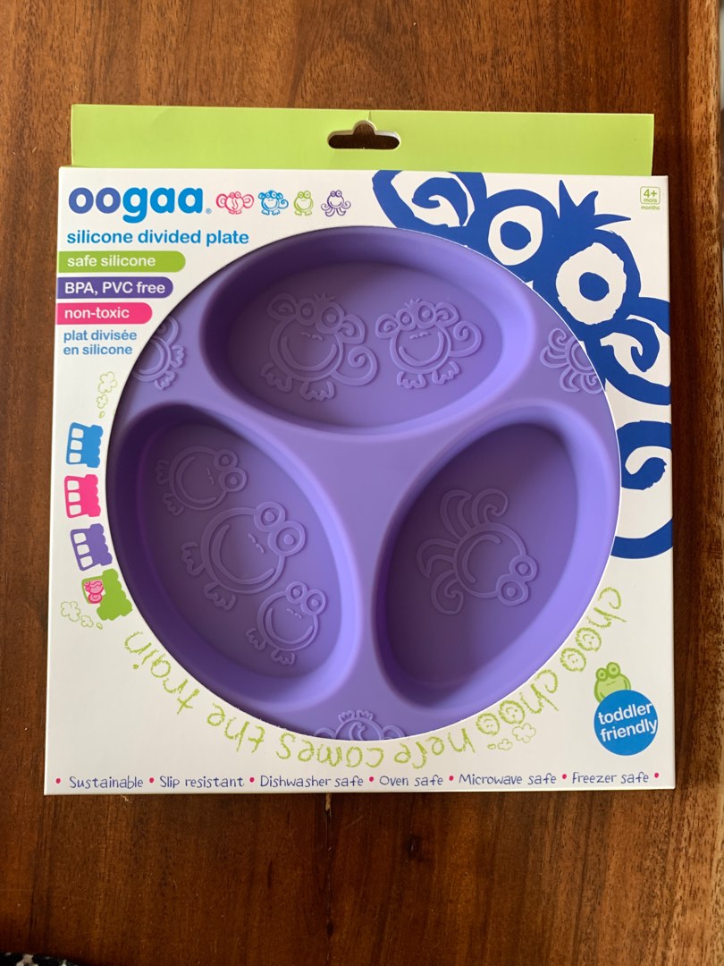 Oogaa silicone divided plate, Babies & Kids, Nursing & Feeding, Weaning ...