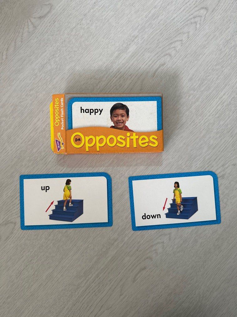 Opposite flash cards, Hobbies & Toys, Toys & Games on Carousell