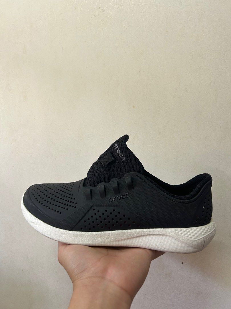 original crocs (with lace), Women's Fashion, Footwear, Sneakers on ...