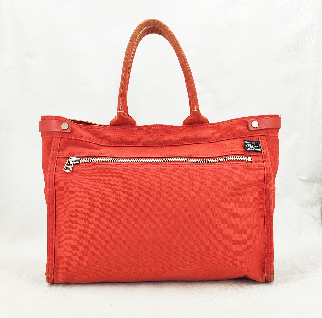 original PORTER girl red hard canvas tote bag, Women's Fashion, Bags ...