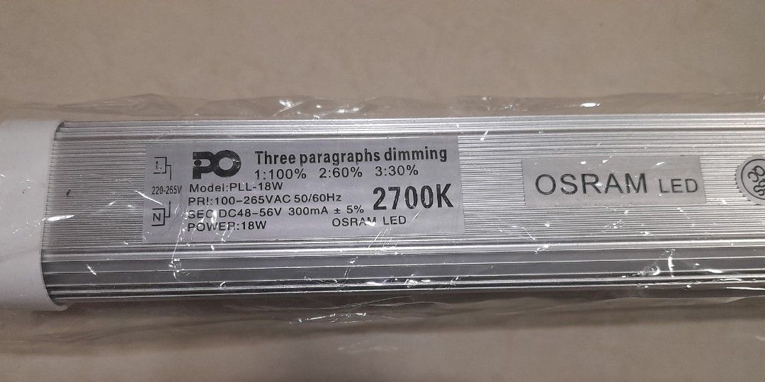 Osram LED 4 pins ceiling tube, Furniture & Home Living, Lighting & Fans ...