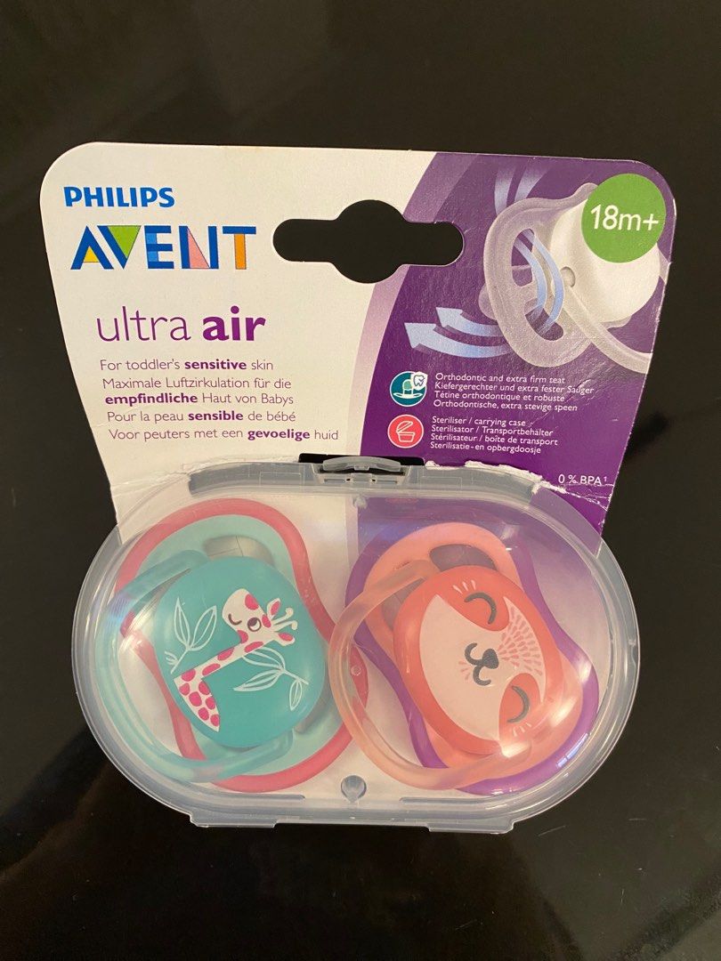 Philips Avent Ultra Air Pacifier (2 pieces, 18 months plus), Babies ...