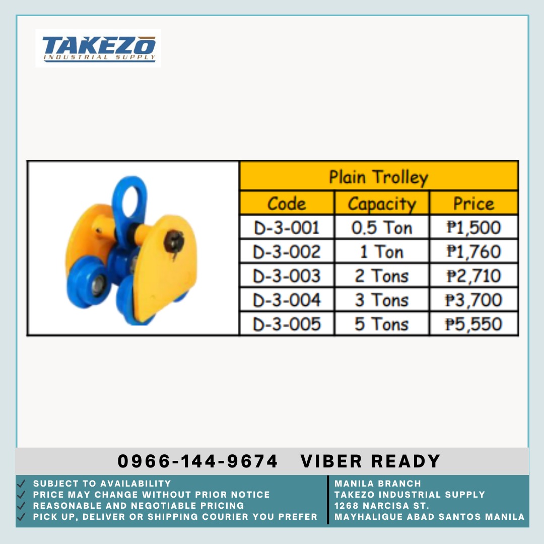 PLAIN TROLLEY, Commercial & Industrial, Industrial Equipment on Carousell