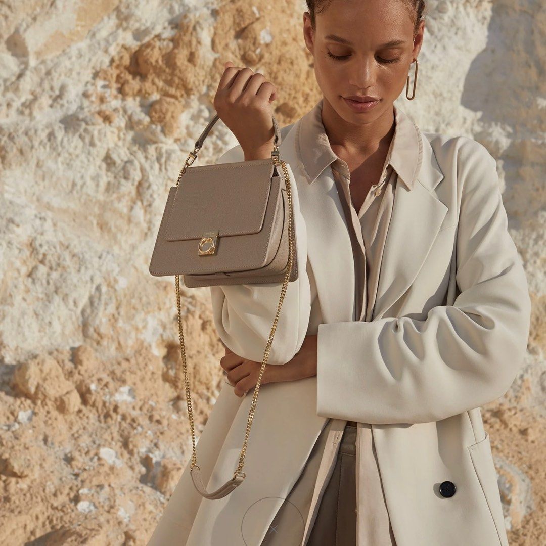 Polene Numero Sept Mini in Taupe, Luxury, Bags & Wallets on Carousell