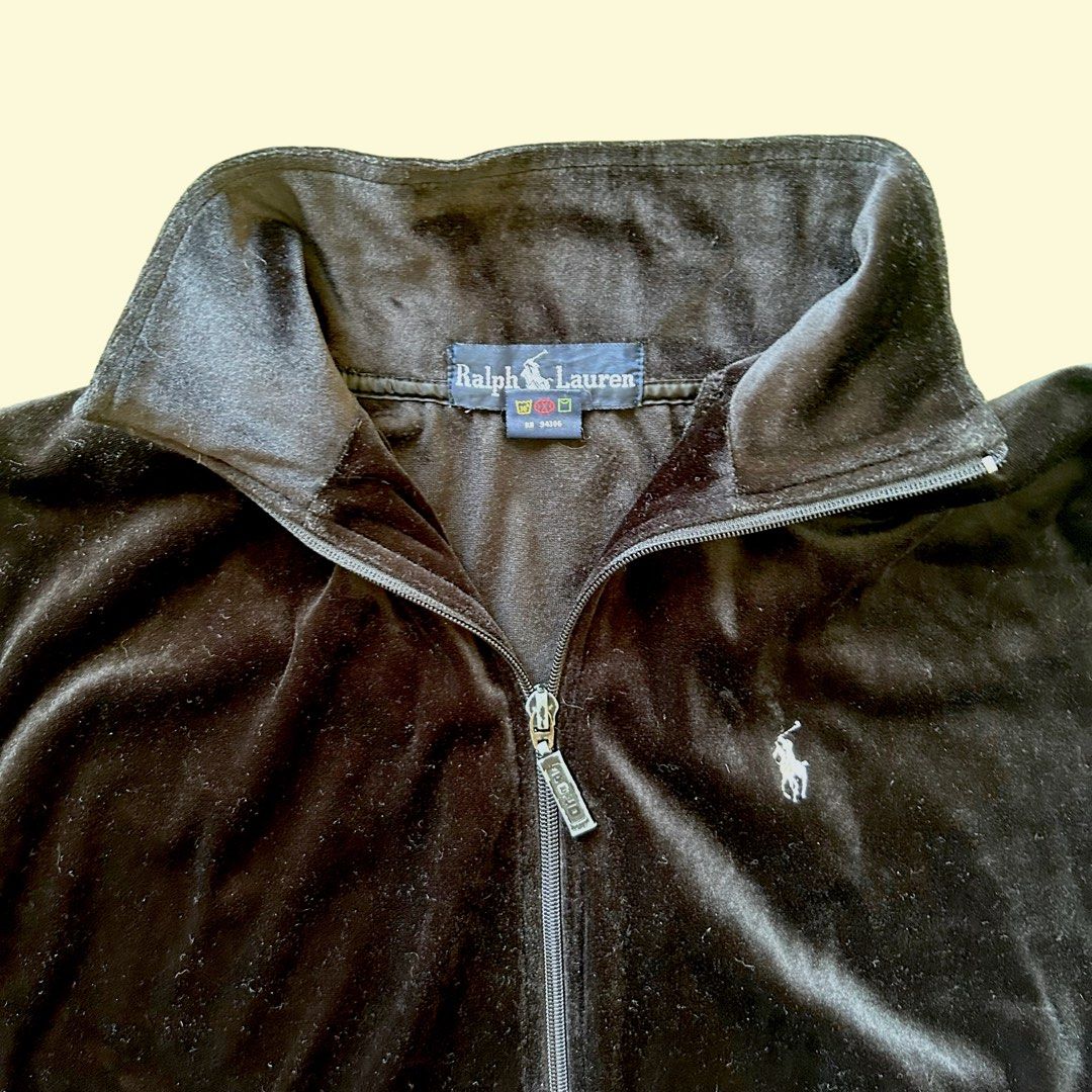 Vintage Polo by Ralph Lauren Velvet Tracksuit Jacket, Luxury, Apparel ...
