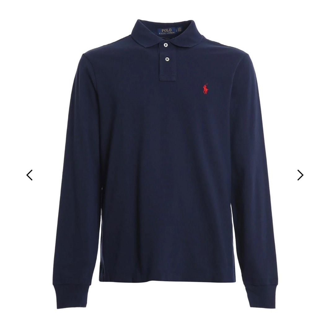 Polo Ralph Lauren Navy Long-sleeved Polo, Men's Fashion, Tops & Sets, Tshirts & Polo Shirts on ...