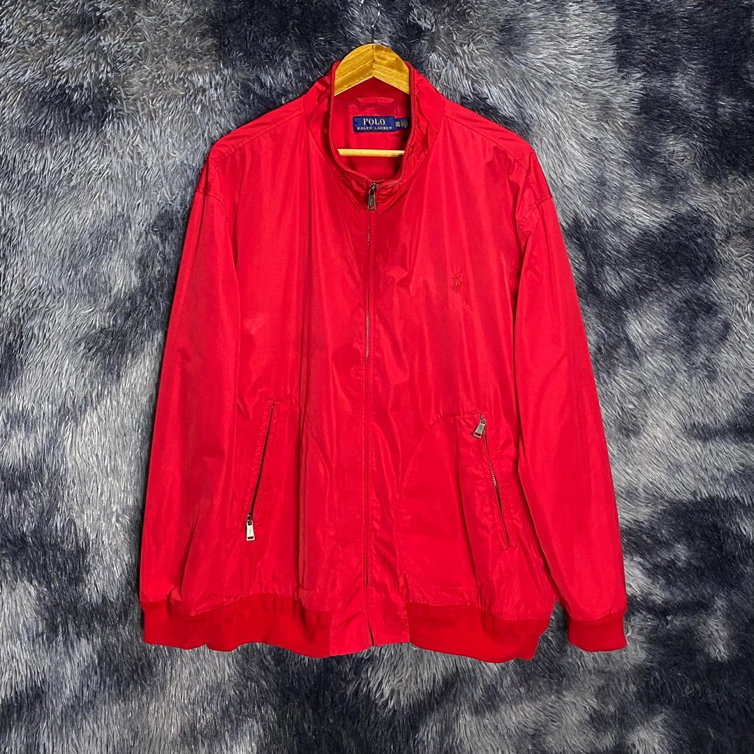 Polo Ralph Lauren RL Red Full Zip Jacket, Luxury, Apparel on Carousell