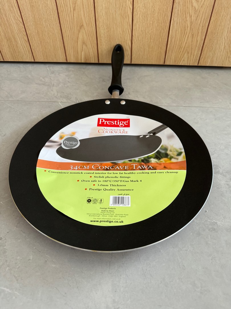 Prestige Concave Tawa nonstick pan Tawa 34 cm/3mm Thick , TV & Home ...
