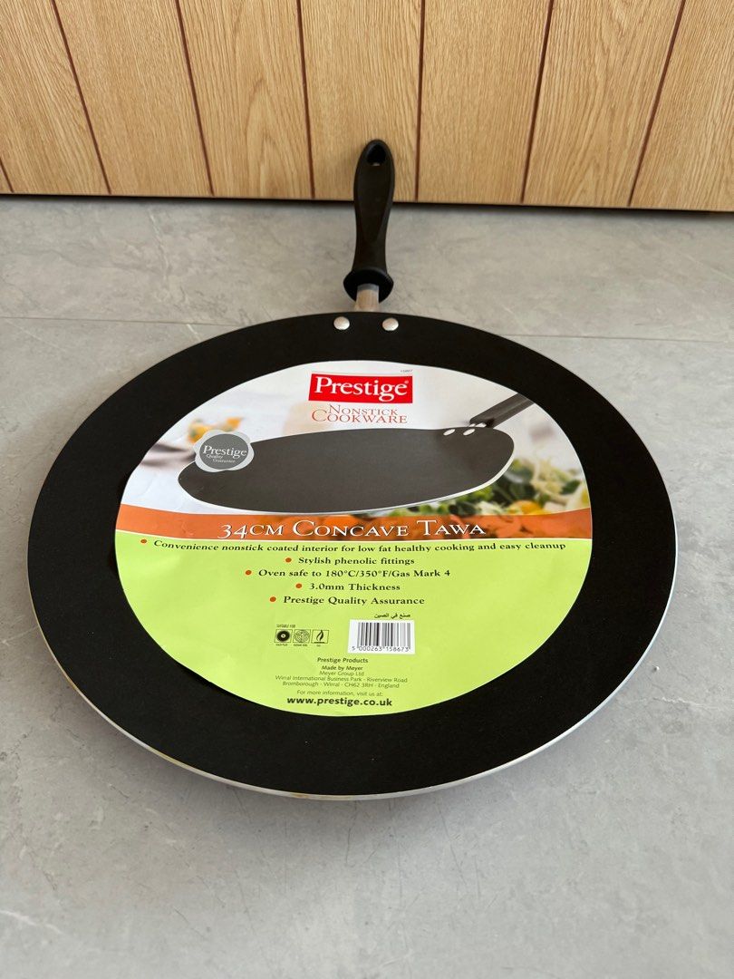 Prestige Concave Tawa nonstick pan Tawa 34 cm/3mm Thick , TV & Home ...