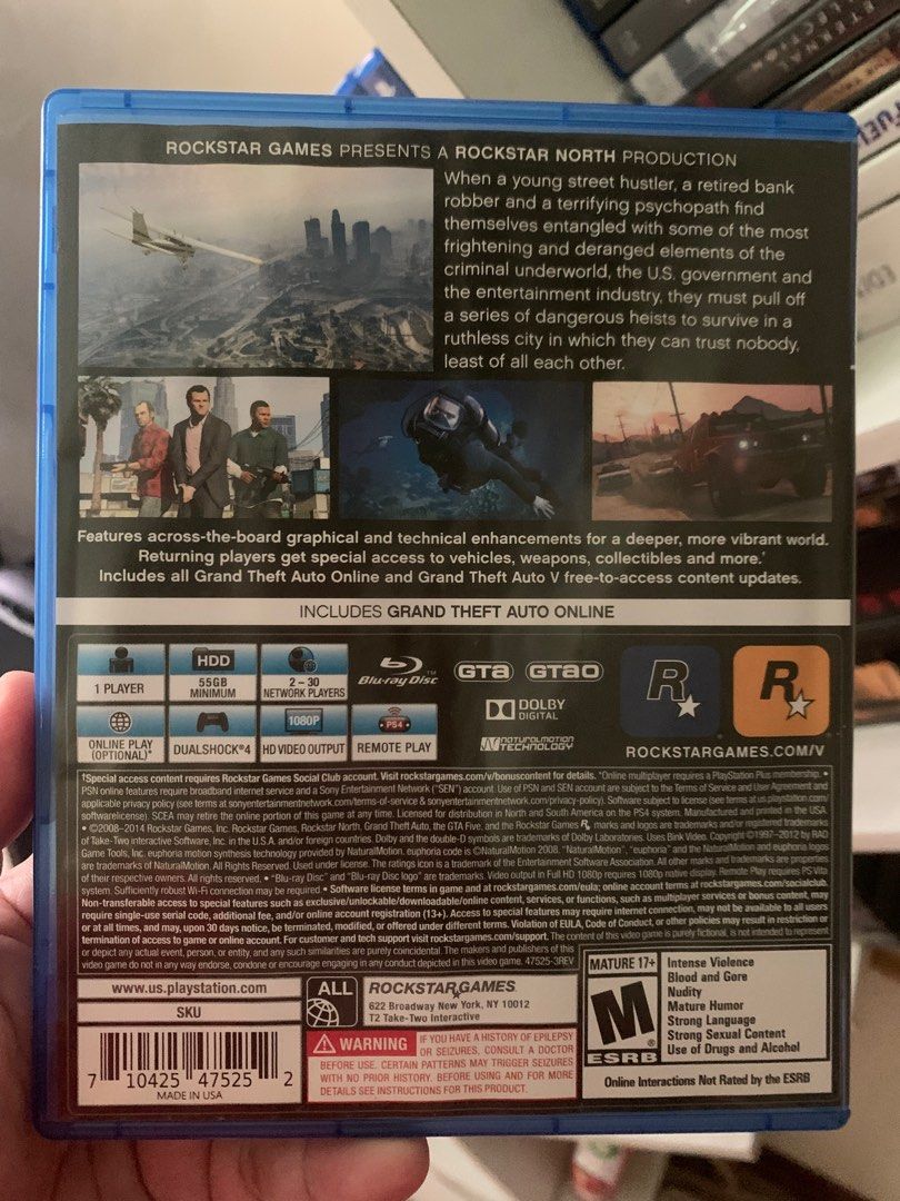 PS4 Grand Theft Auto V, Video Gaming, Video Games, PlayStation on Carousell