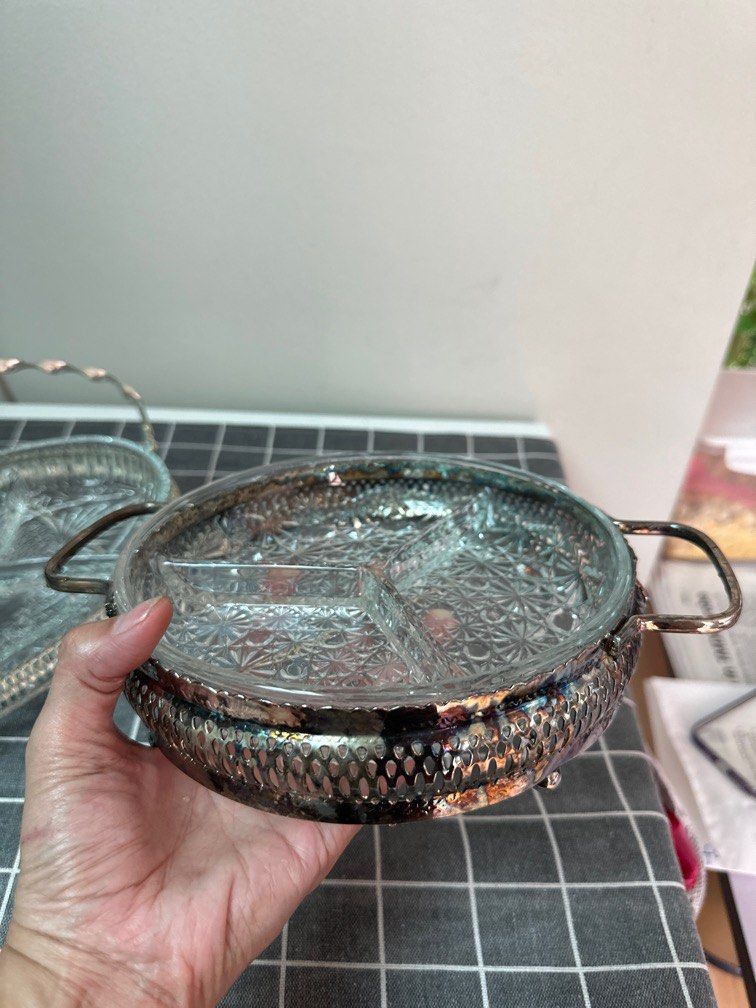 Queen Anne oblong round food container, Furniture & Home Living ...
