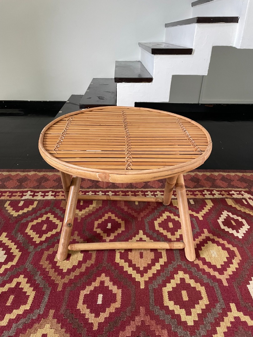 rattan side table, IKEA, Furniture & Home Living, Furniture, Tables ...