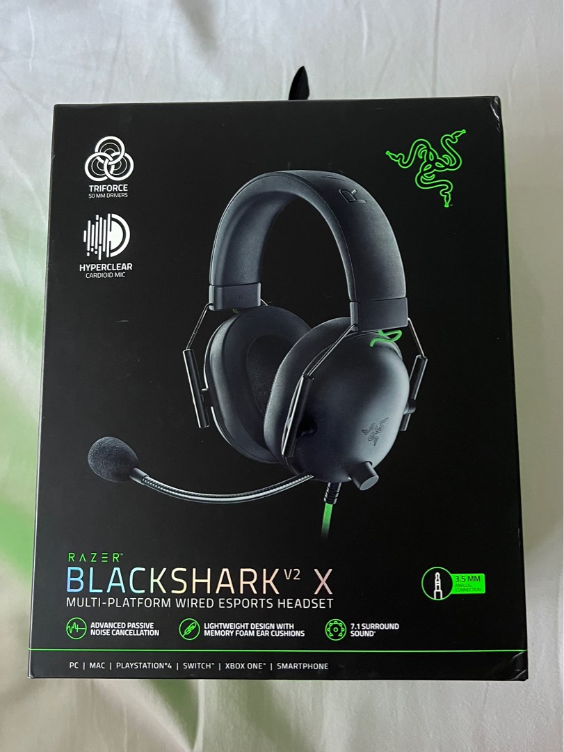 Razer Blackshark V2 X Gaming Headphones, Audio, Headphones & Headsets ...
