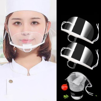 Reusable Transparent face shield for kitchen, Health & Nutrition, Face ...