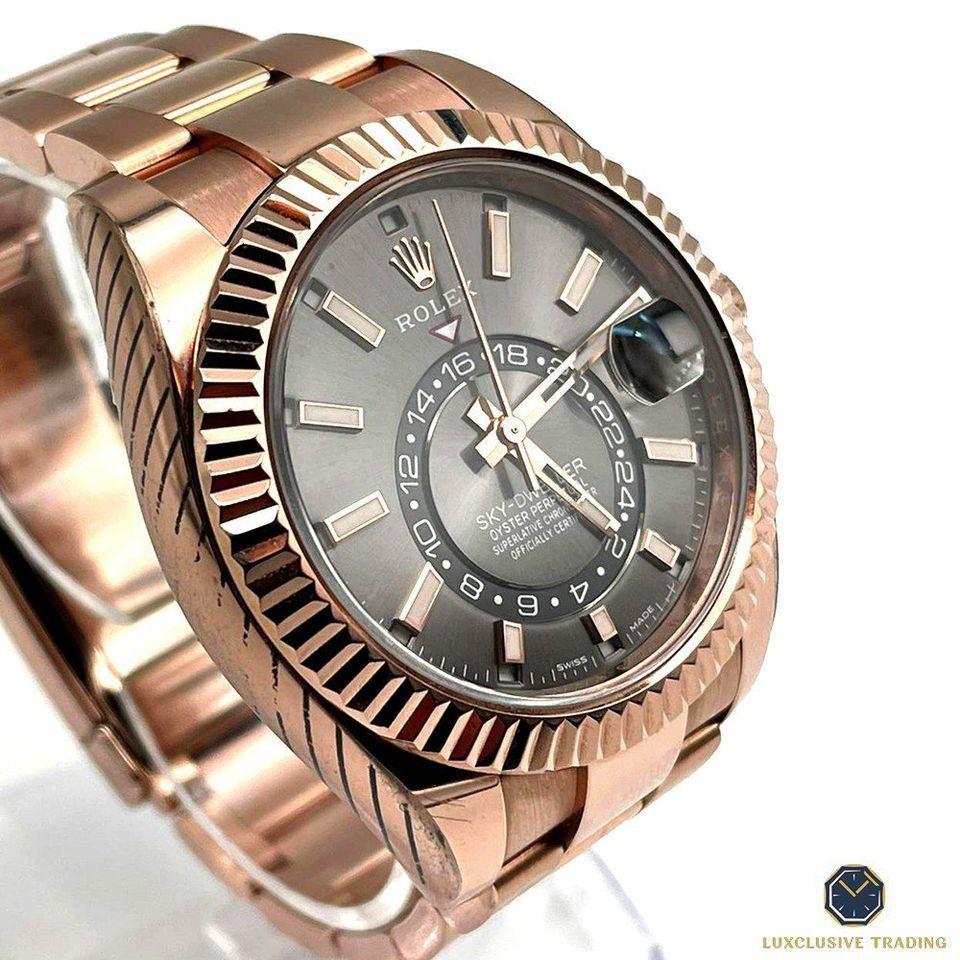 Rolex Skydweller Rhodium Dial 18K Rose Gold 41MM 326935, Luxury ...
