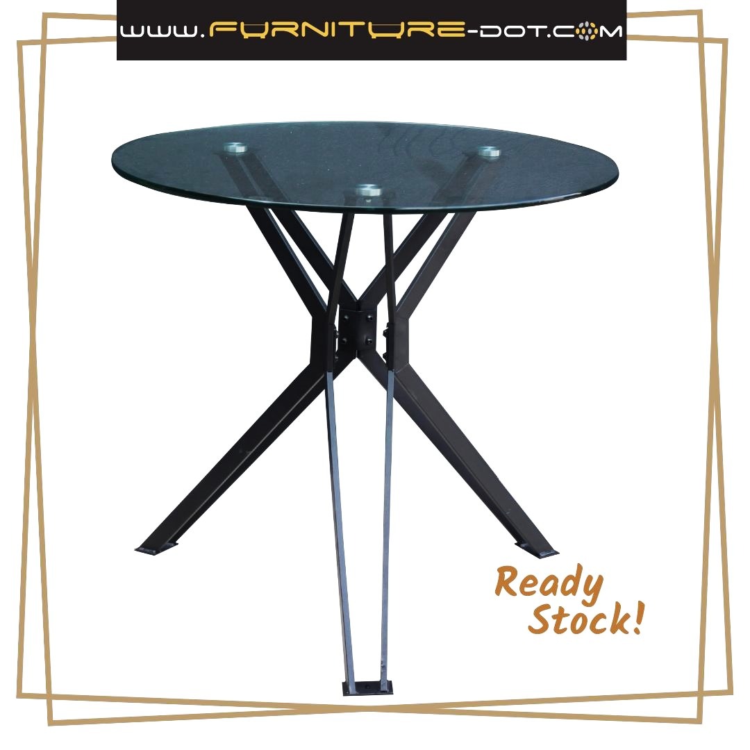 ROUND GLASS TABLE / DISCUSSION TABLE -FRM5113A, Furniture & Home Living ...