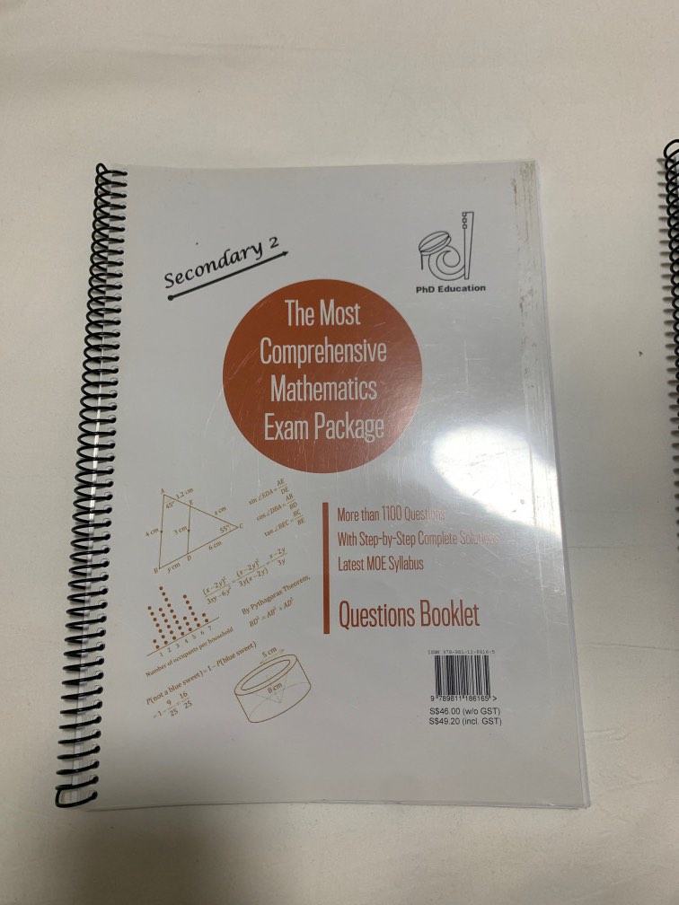 Secondary 2 Math Booklet w/ DETAILED SOLUTIONS, Hobbies & Toys, Books ...