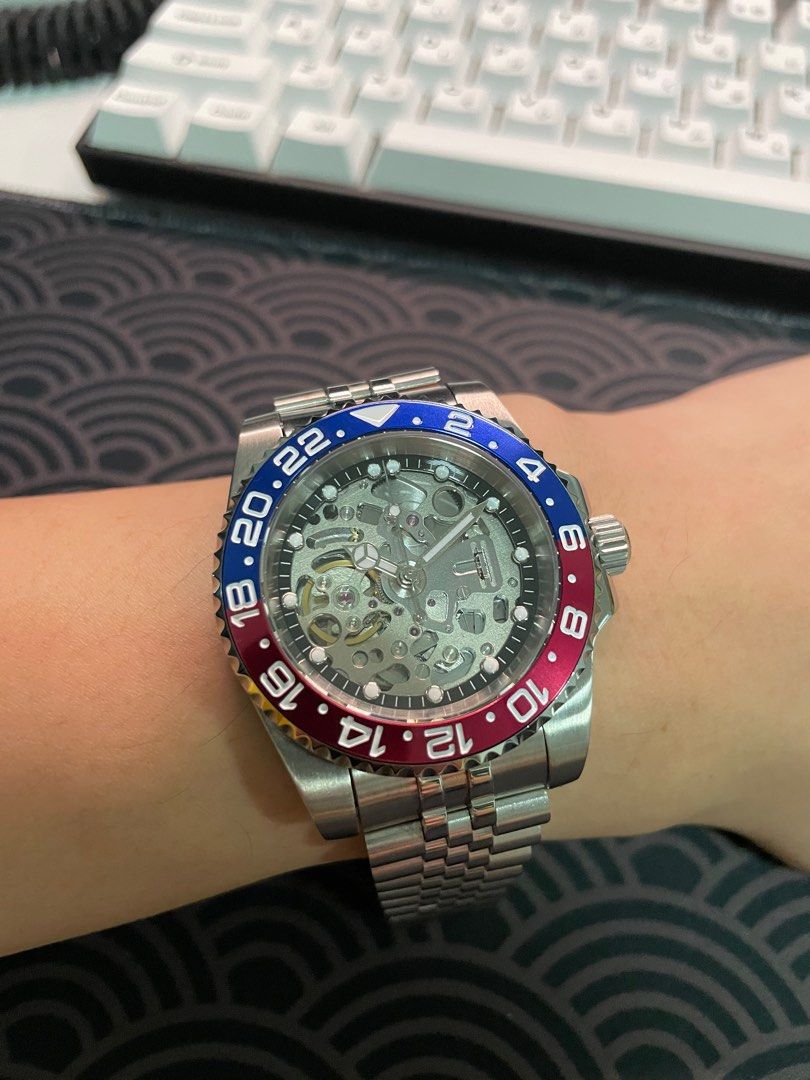 Seiko Custom Mod “GMT Master II Skeleton Pepsi” 40mm case, Men's ...