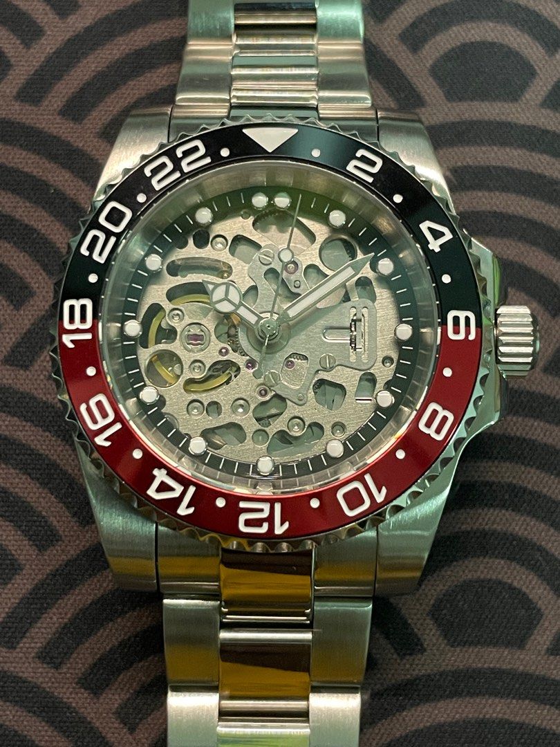 Seiko Custom Mod “GMT Master II Skeleton Coke” 40mm case, Luxury ...