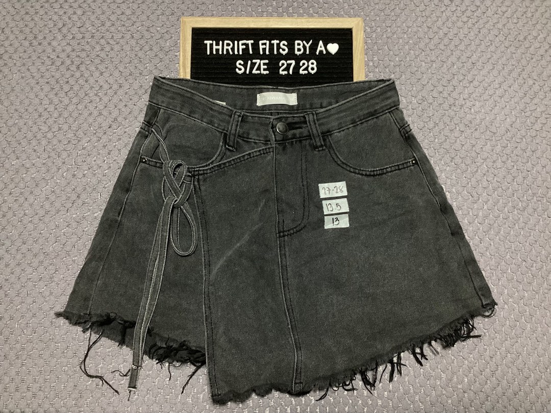 Self tie overlap skort/palda short, Women's Fashion, Bottoms, Skirts on ...